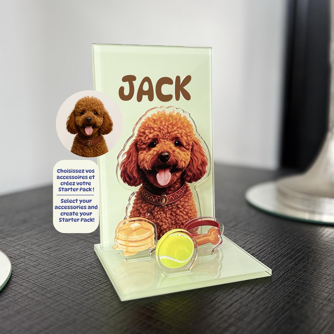 Personalized Pet Starter Pack – Plexiglass Photo Figurine – Unique Gift ...