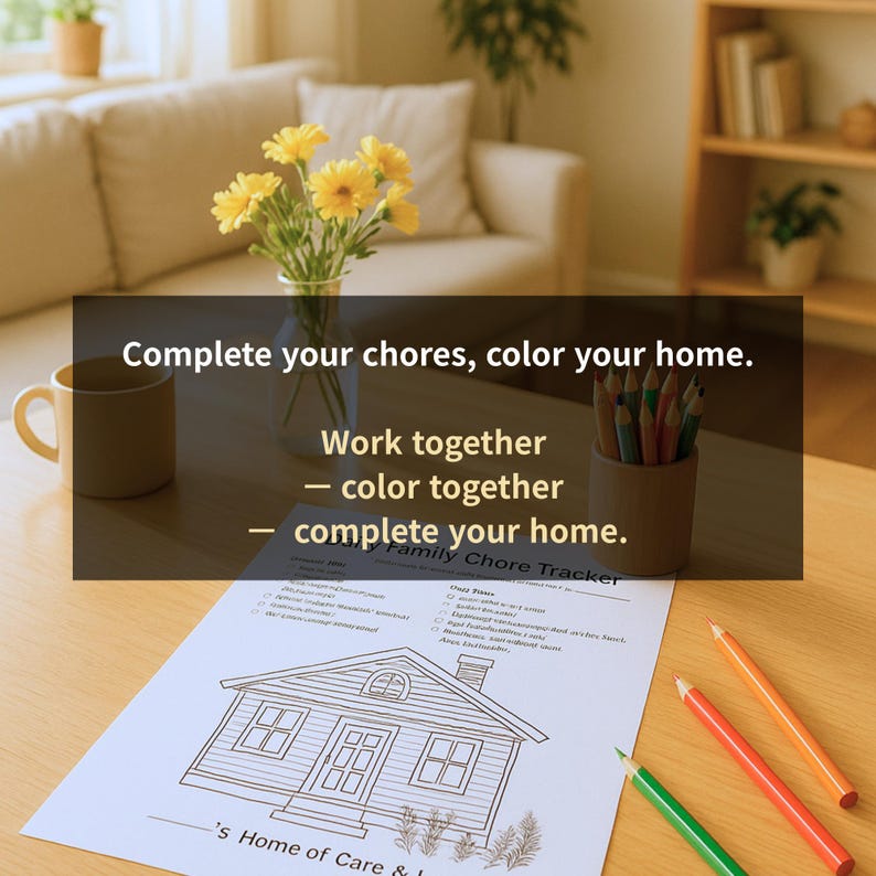 Family Chore Chart Printable PDF | Daily and Weekly Tracker for Kids ...