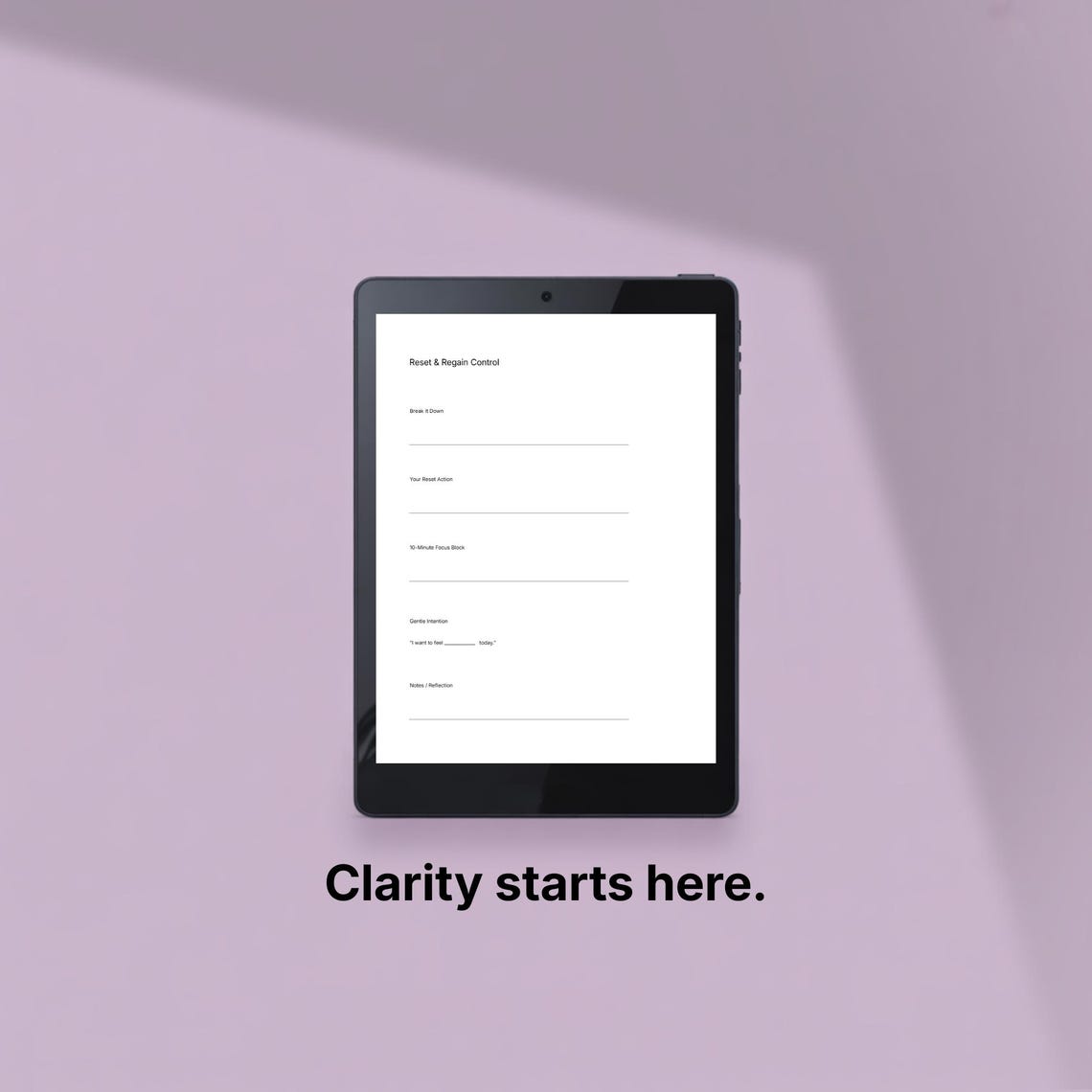 ADHD Overwhelm Reset Planner | E-ink Template for Remarkable, Supernote & Kindle Scribe | Task ...