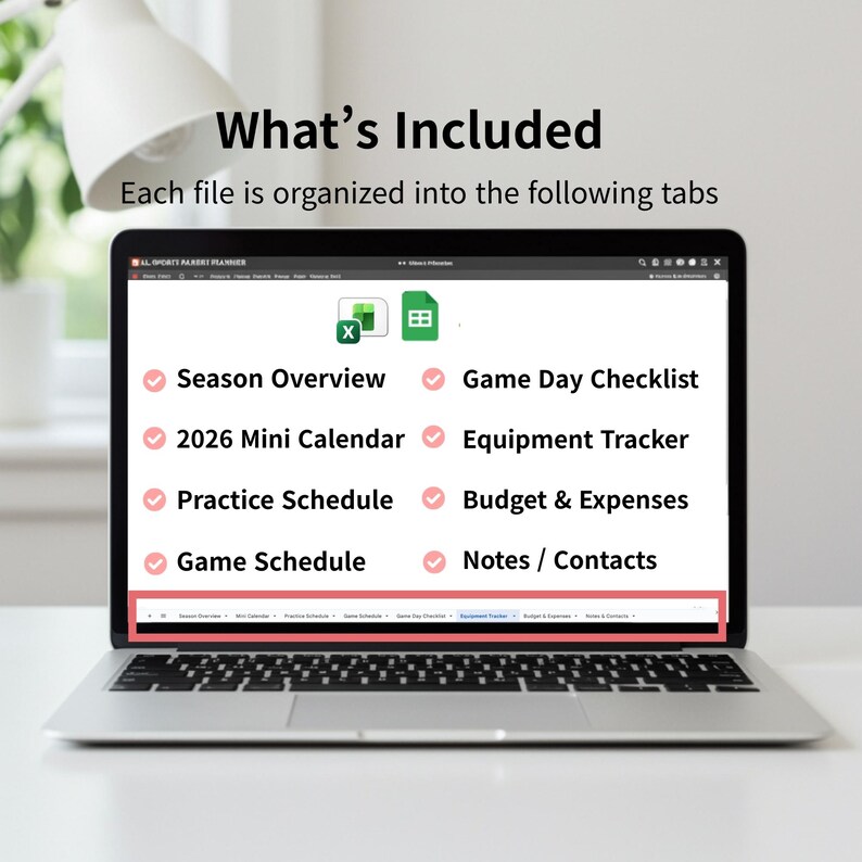 Soccer Season Planner Spreadsheet | Youth Soccer Schedule, Game Day ...