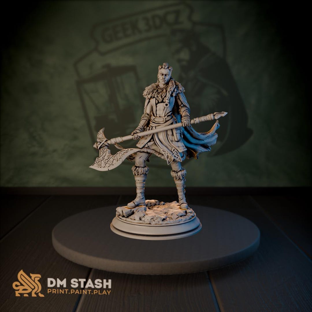 Barbarian Female Totem Warrior Axe Mini by DM Stash | Shadow Nordheim ...