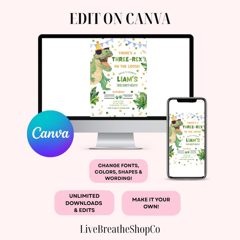 Woodland Birthday Party Invitation Bundle Set (canva Template) Woodland ...