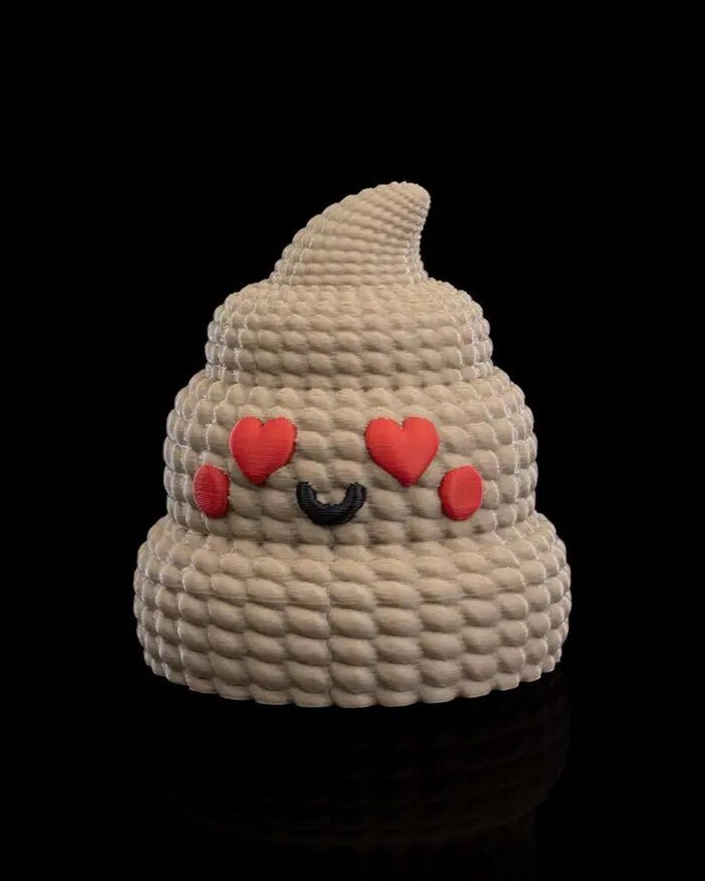 3D Print Love Poop Emoji Container Funny Trinket Ring Holder Gift - Etsy