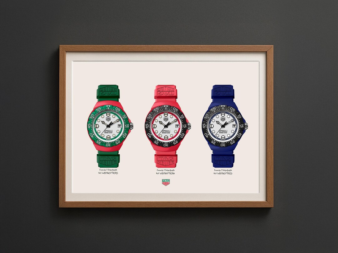 Tag Heuer F1 Collection Watch Poster - Watch Poster - Gifts for Men ...