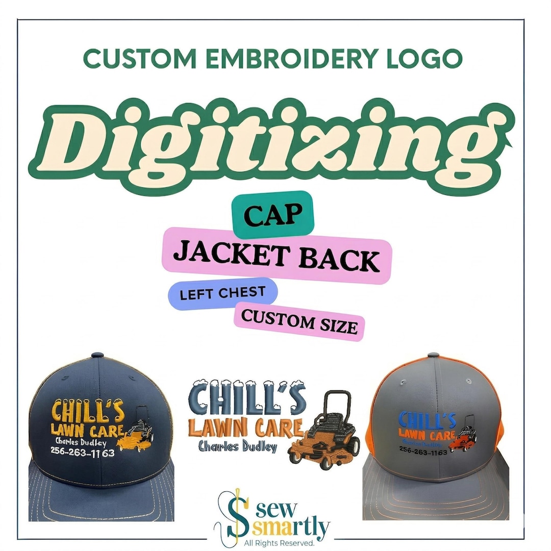 Custom Logo Embroidery Digitizing Service: Image to Stitch File - Etsy