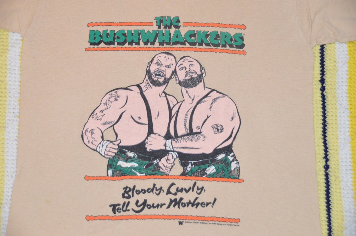 Vintage 1980's WWF the Bushwhackers Tag Team Wrestling Shirt!!! 80s WWE ...