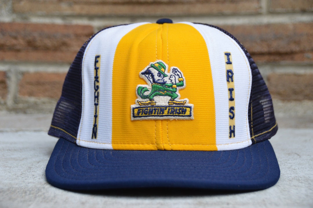 Vintage 1980’s Notre Dame AJD Trucker Hat! 80s ND Fighting Irish NCAA ...