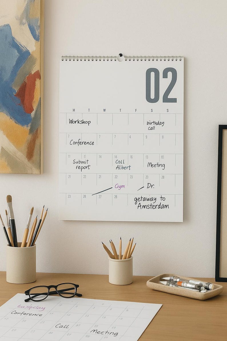 Scandinavian Japandi Calendar 2026, Minimal Wall Planner, A3 Modern ...