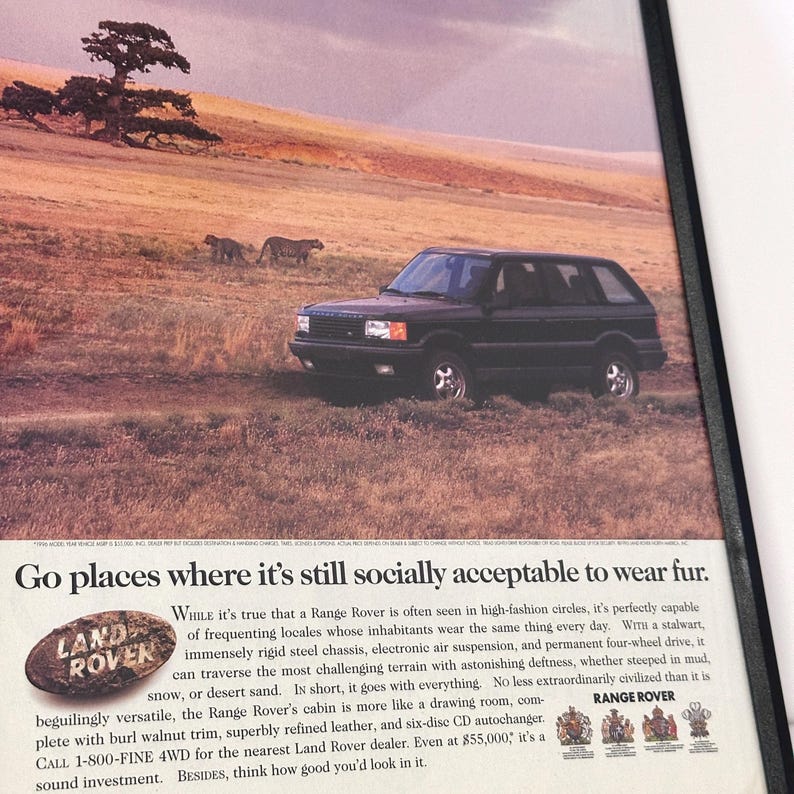 Range Rover P38 Vintage Advertisement - Etsy