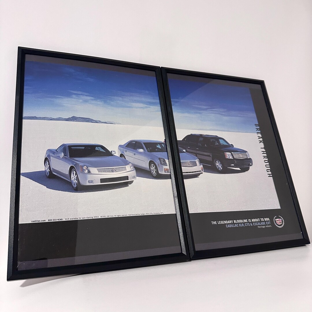 Cadillac 2000's Line-up Vintage Advertisement - XLR, Escalade, CTS - Etsy