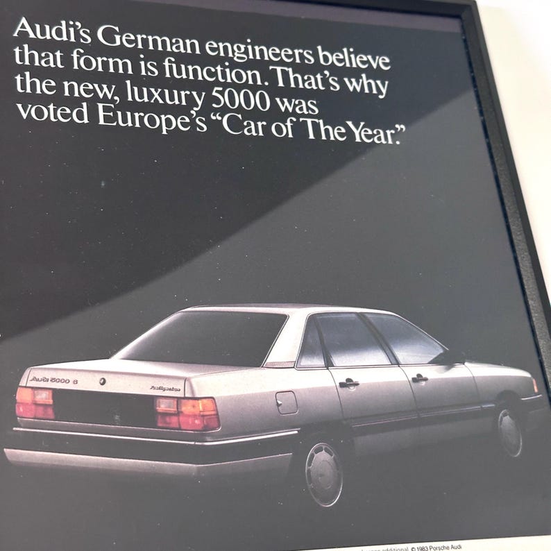 Audi 5000 Vintage Advertisement - Etsy