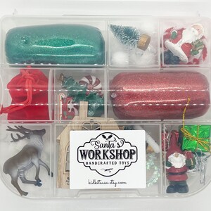 Christmas Playdough Kit, Santas Village Playdough, Holiday Playdough ...
