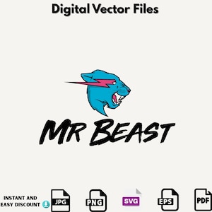 Beast Logo Vector Files | Youtube Channel Digital Download I Cup ...