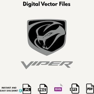 Viper Logo Vector Files | Snake Emblem Car Digital Download I Cup ...
