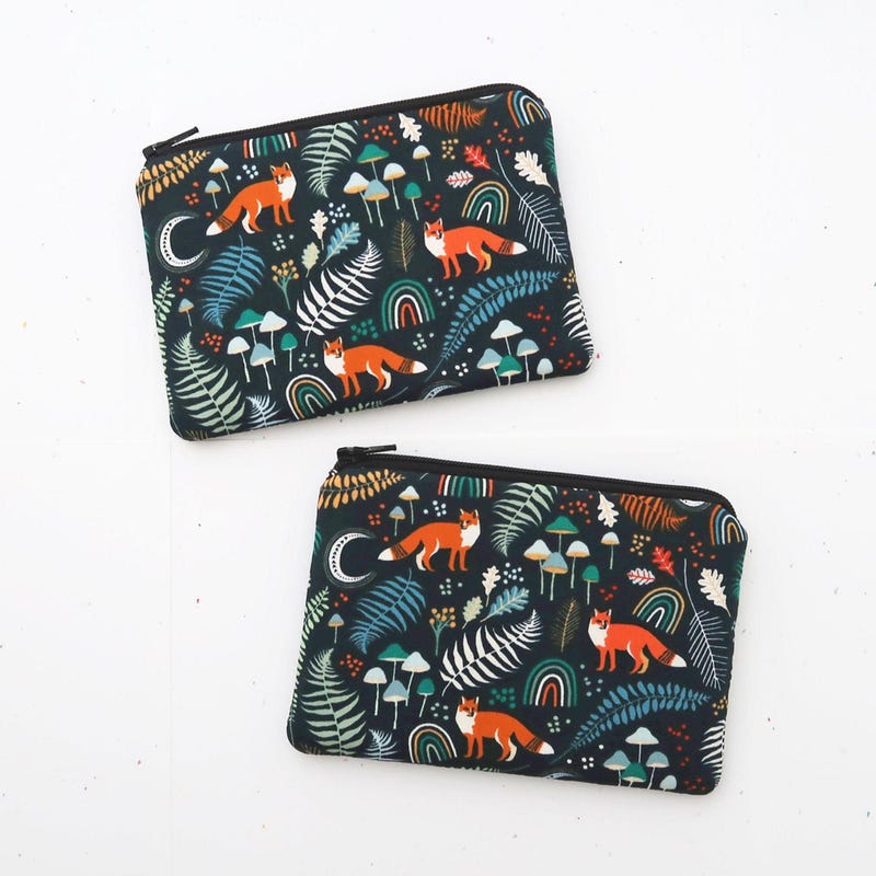 Fox Zipper Pouch - Etsy