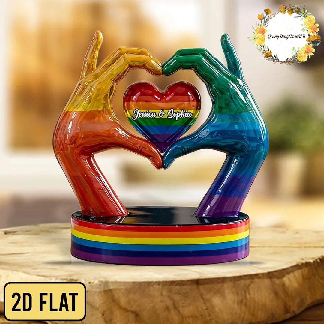 Custom Love is Love - Personalized LGBT Support Custom Shaped Acrylic ...