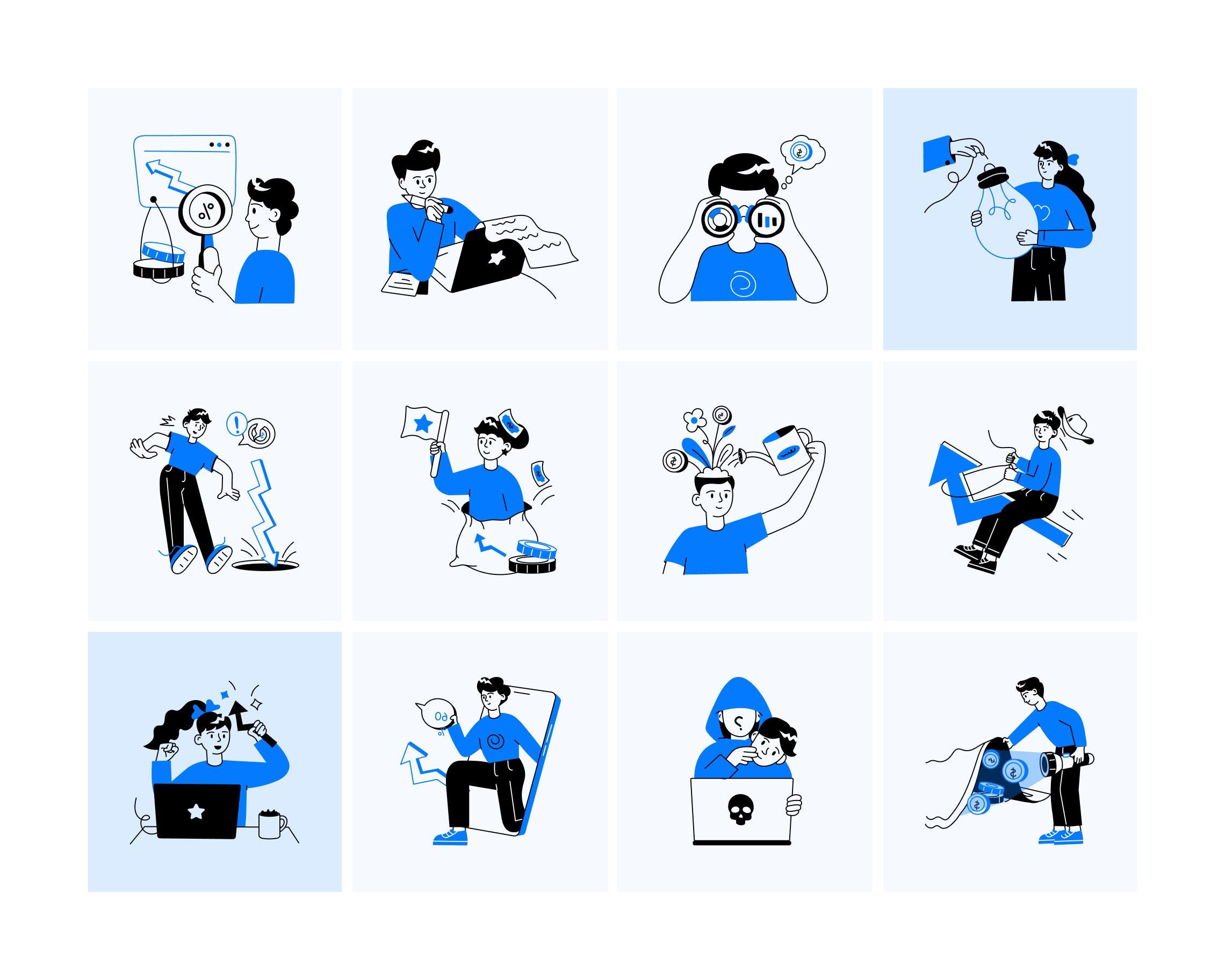 Stock Market Mini Illustrations - Etsy