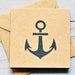 Anchor Mini Cards – Nautical Kraft Note Cards With Envelopes for Gifts ...