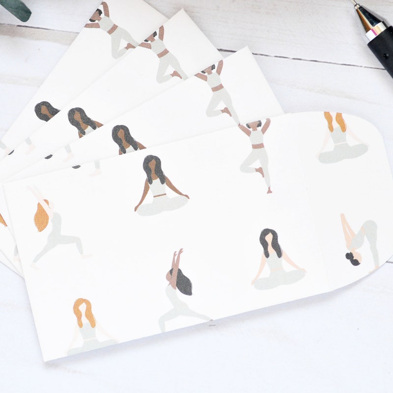 Yoga Note Cards - Etsy