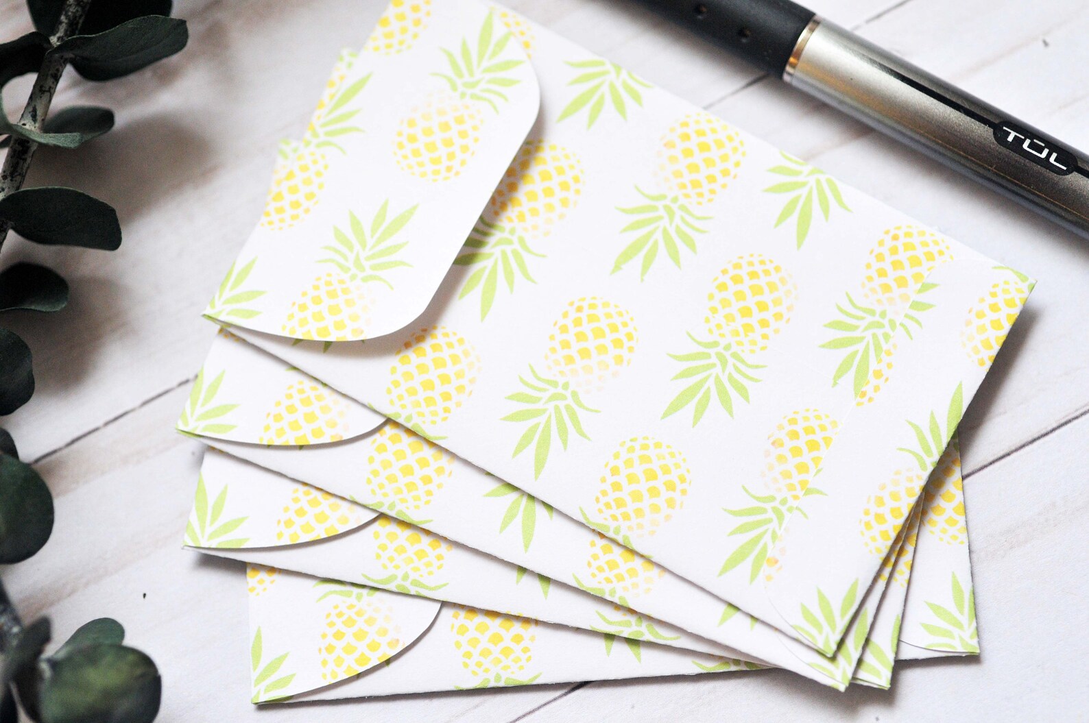 Pineapple Mini Cards // Blank Cards // Enclosure Cards // Gift Card ...