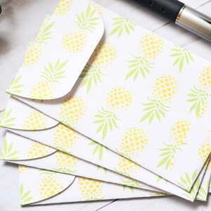 Pineapple Mini Cards // Blank Cards // Enclosure Cards // Gift - Etsy