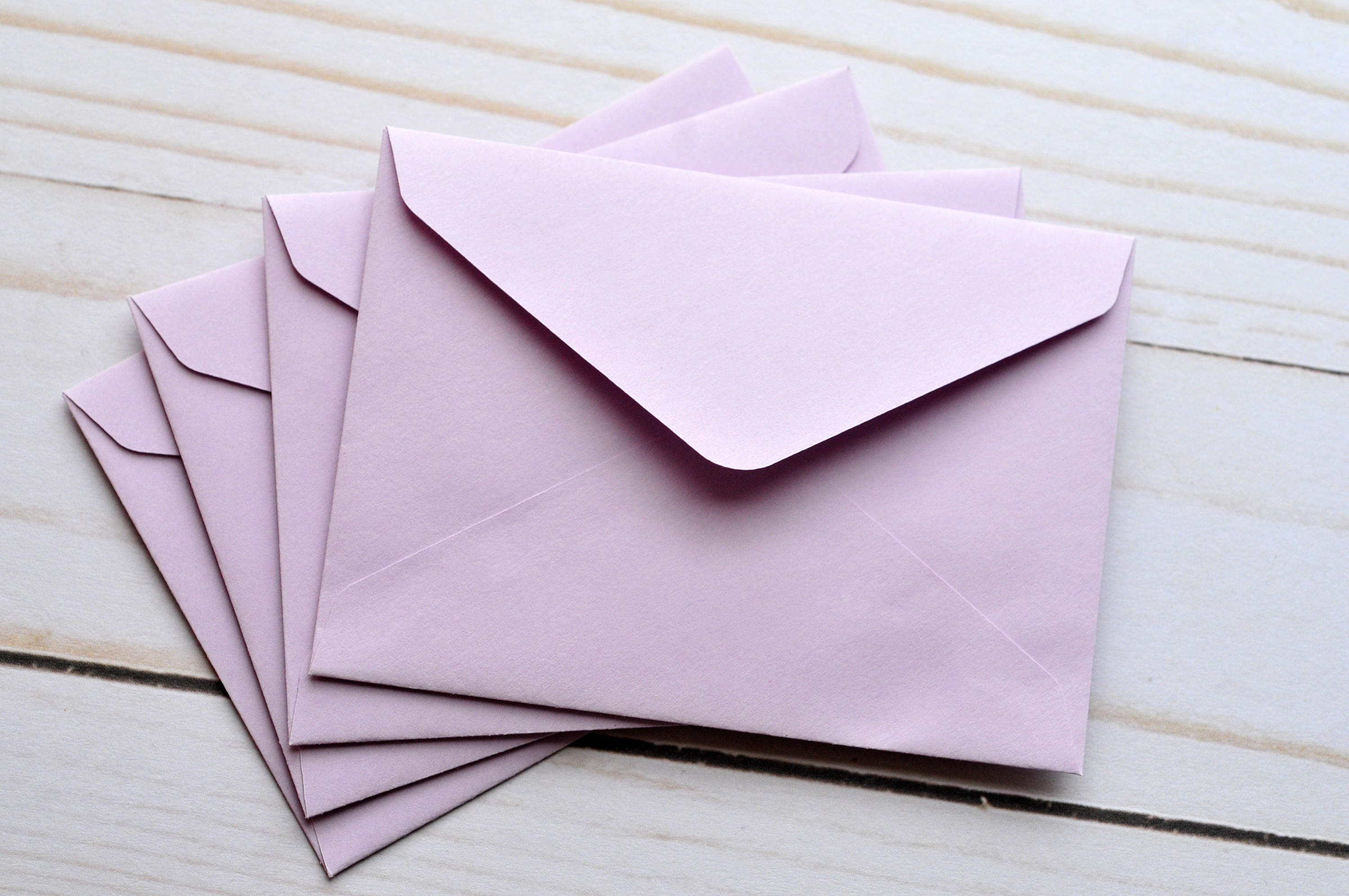 Mini Envelopes Purple // Set of 10 // Gift Card Envelope // | Etsy