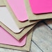 Pink Mini Card Set // Blank Cards // Square Cards // Enclosure - Etsy
