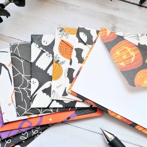 Assorted Halloween Mini Cards – Set of 10 - Spooky Blank Notes, Trick ...
