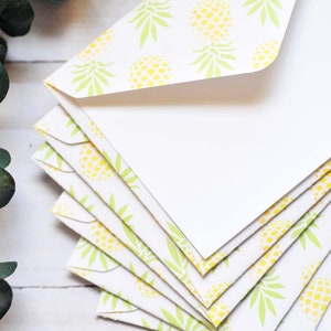 Pineapple Mini Cards // Blank Cards // Enclosure Cards // Gift - Etsy