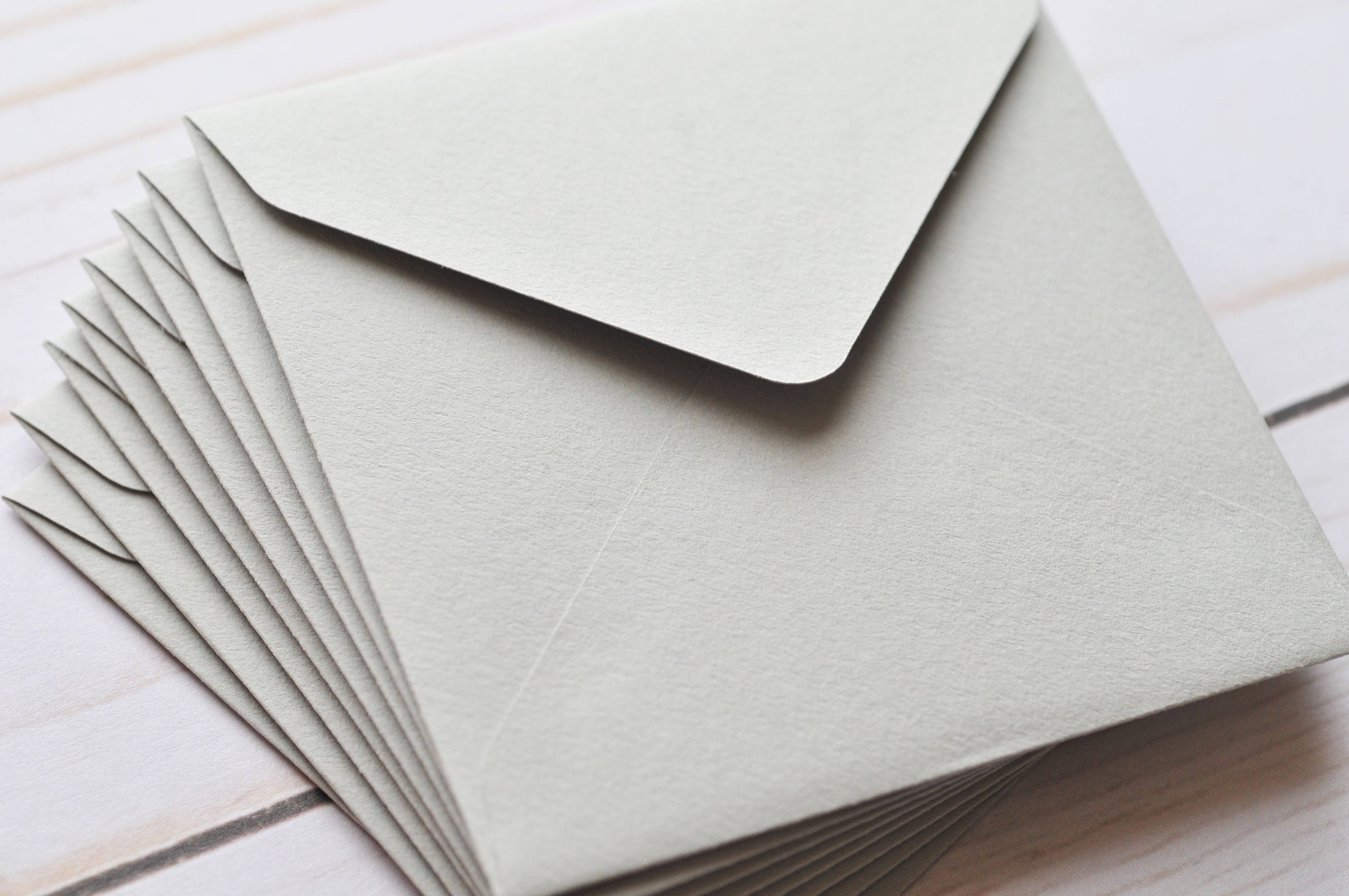Mini Envelopes - Gray - Set of 10 - Gift Card & Business Card Envelopes ...