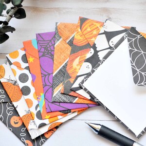 Assorted Halloween Mini Cards – Set of 10 - Spooky Blank Notes, Trick ...