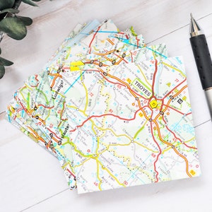 Map Mini Cards - Set of 10 // Blank Cards // Enclosure Cards ...