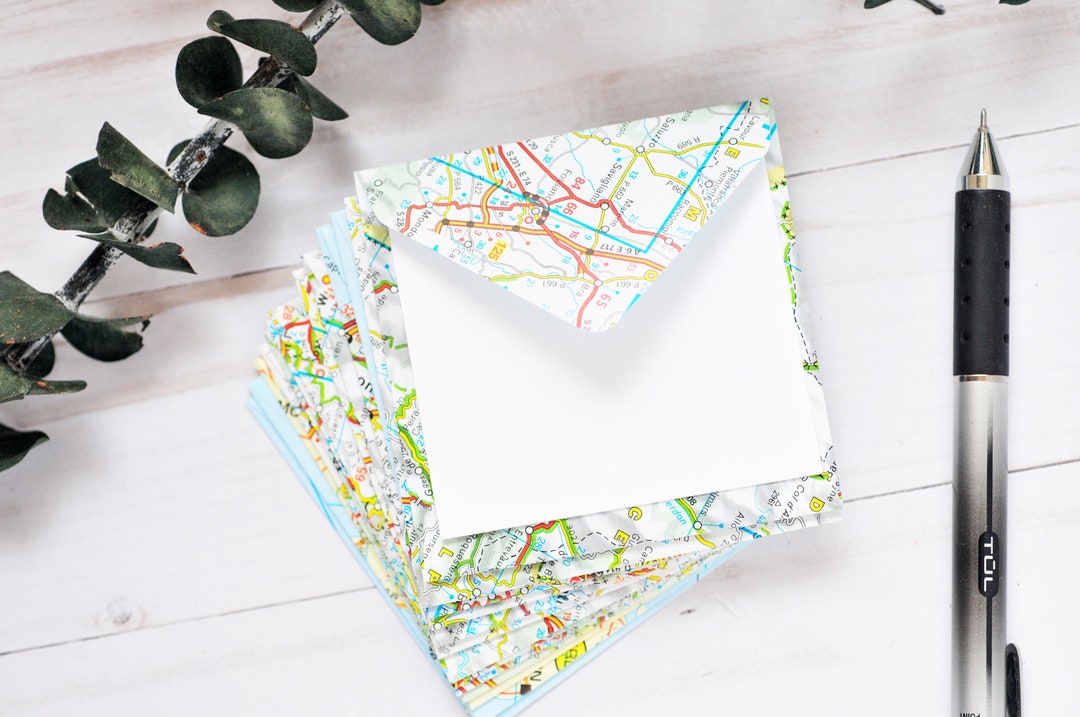 Map Mini Cards - Set of 10 // Blank Cards // Enclosure Cards ...