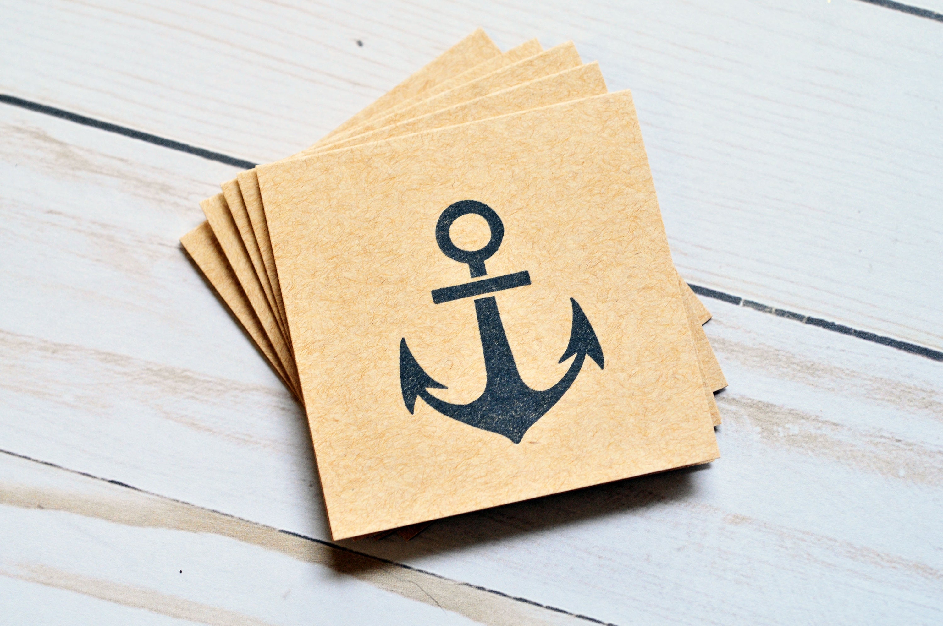 Anchor Mini Cards // Blank Cards // Enclosure Cards // - Etsy