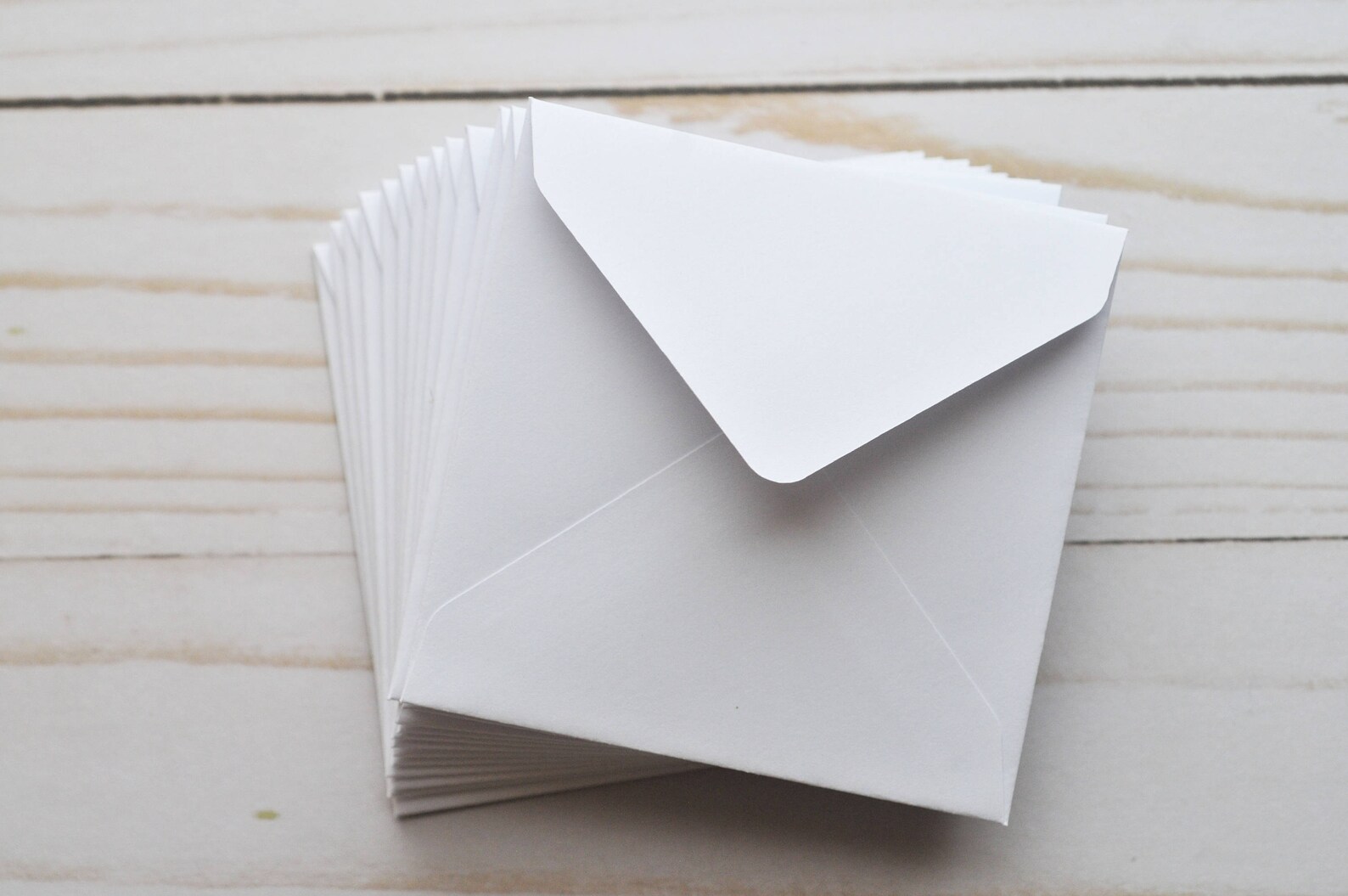 Mini Envelopes White // Set of 10 // Blank Cards // Square | Etsy