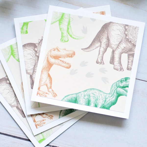Dinosaur Cards - Etsy