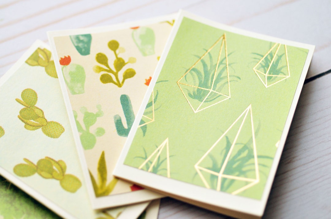 Cactus Mini Cards // Blank Cards // Gift Card Envelopes // Western ...