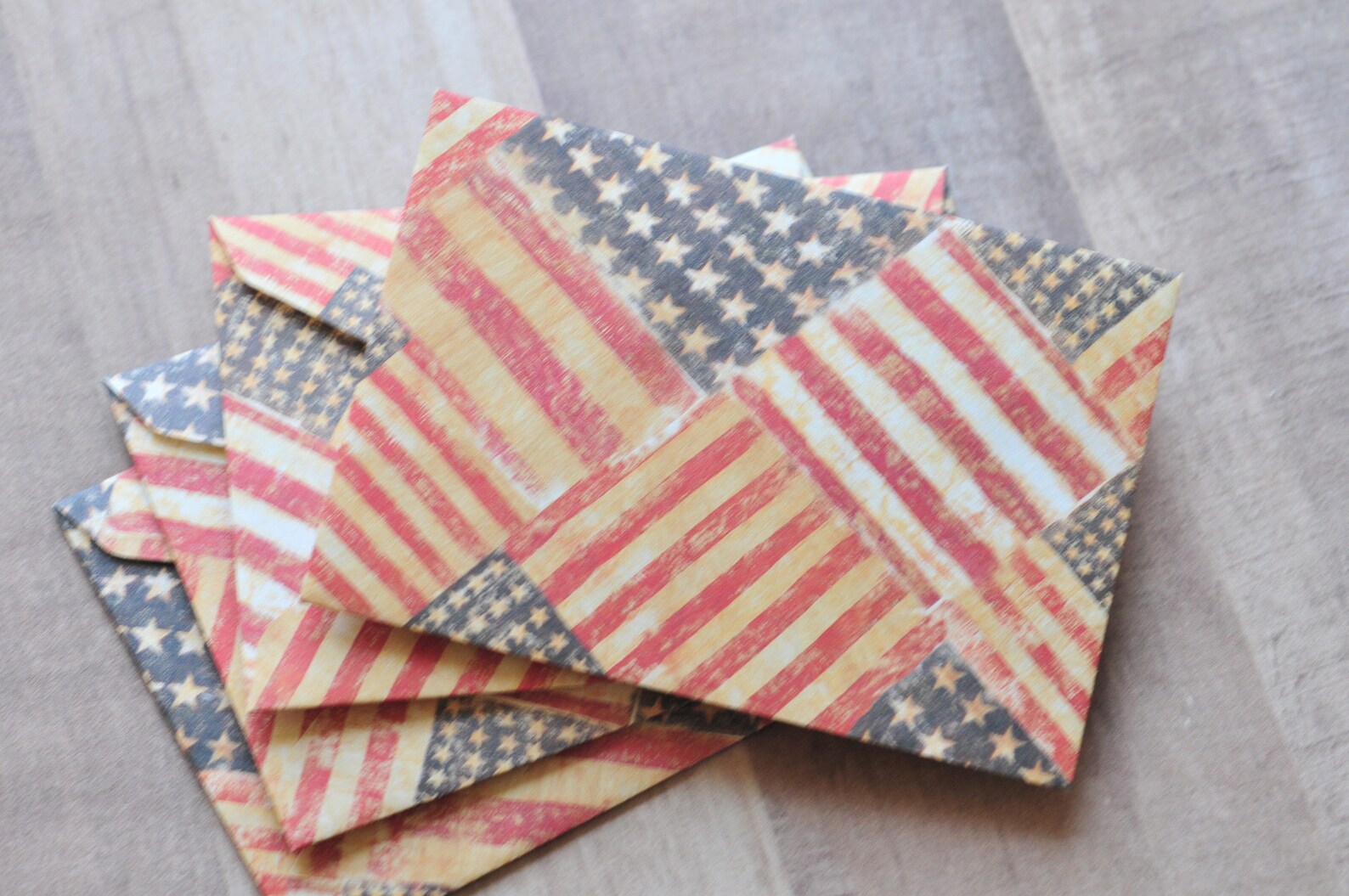 American Flag Mini Cards // Set of 4 // Blank Cards // Gift - Etsy