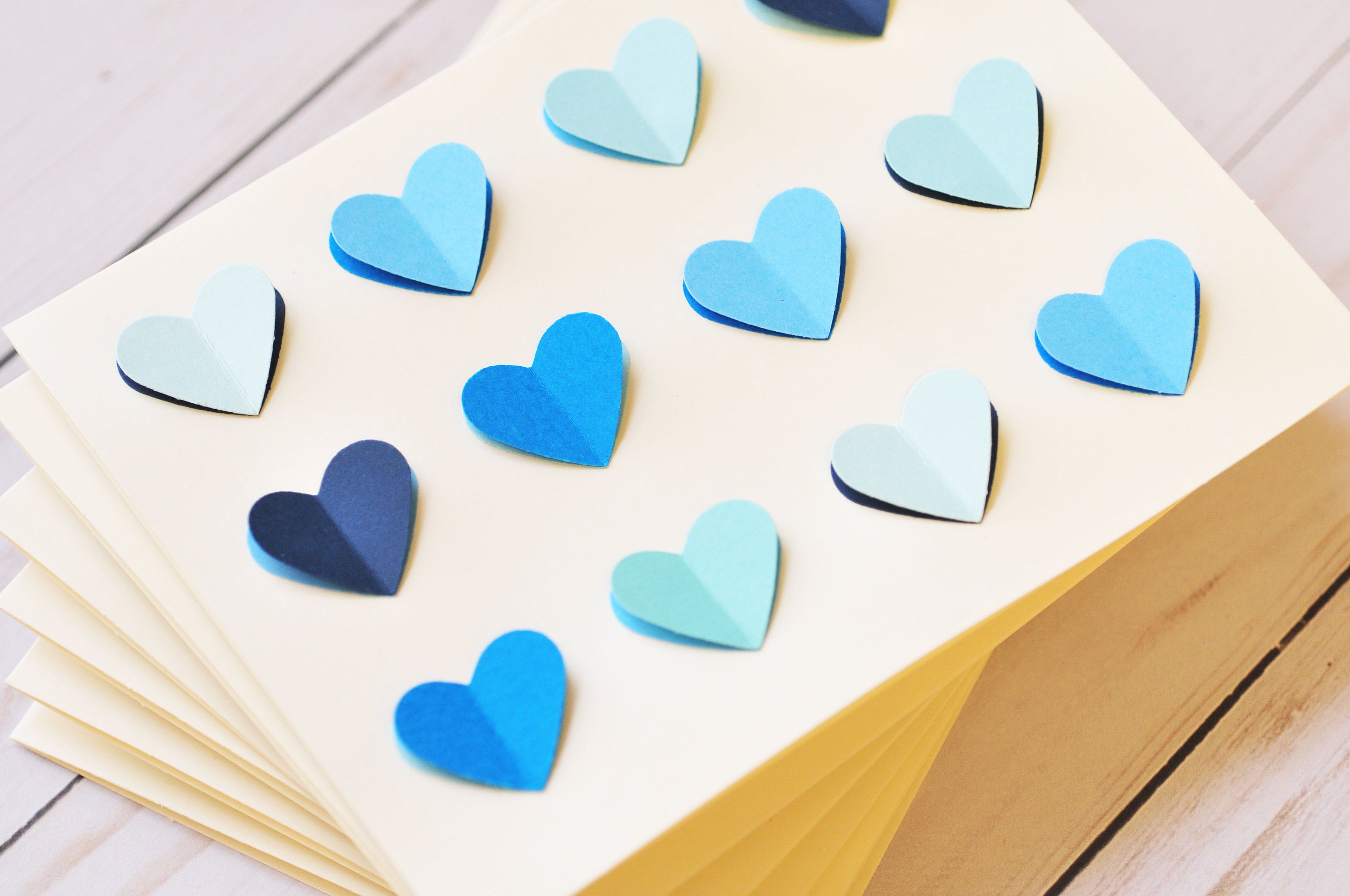 Blue Heart Greeting Card // Blank Card // Love Note // Note | Etsy