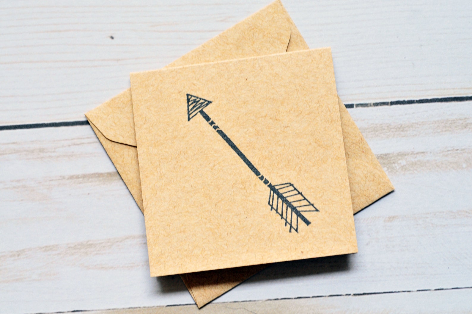 Arrow Mini Cards // Blank Cards // Square Cards // Enclosure - Etsy