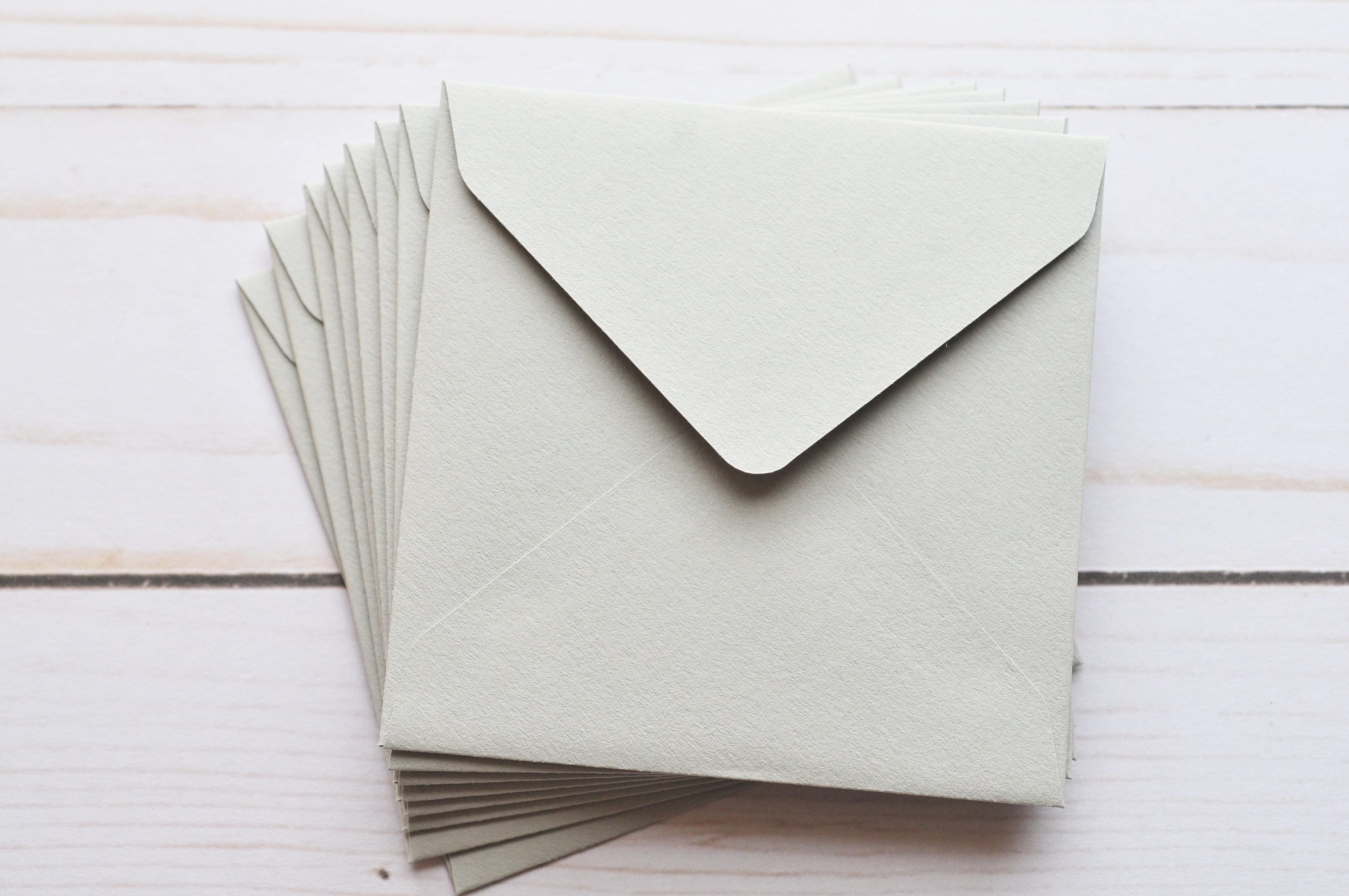 Mini Envelopes Gray // 3.5 x 3.5 // Set of 10 // | Etsy