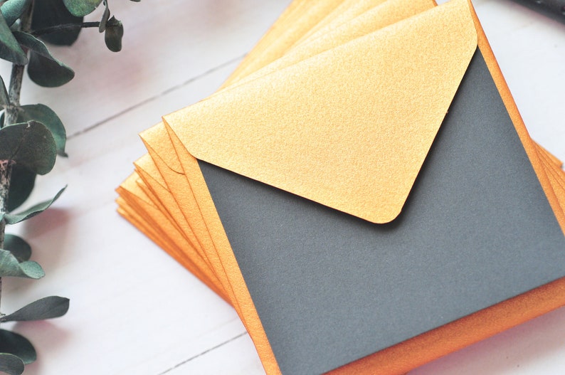 Mini Envelopes Copper // Set of 10 // Blank Cards // Love - Etsy