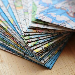 Map Mini Cards - Set of 10 // Blank Cards // Enclosure Cards ...