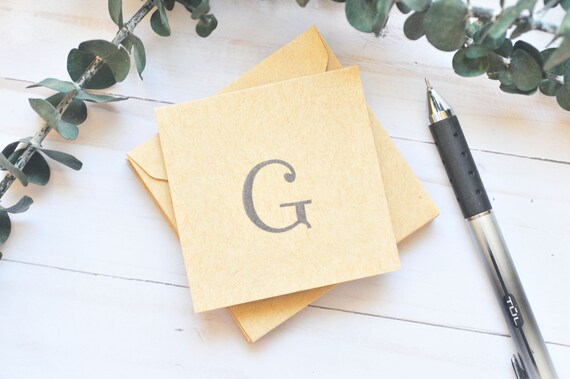 Letter Mini Cards // Blank Cards // Enclosure Cards // Love | Etsy