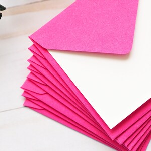 Mini Envelopes - Bright Pink - Set of 10 - Love Notes, Gift Cards ...
