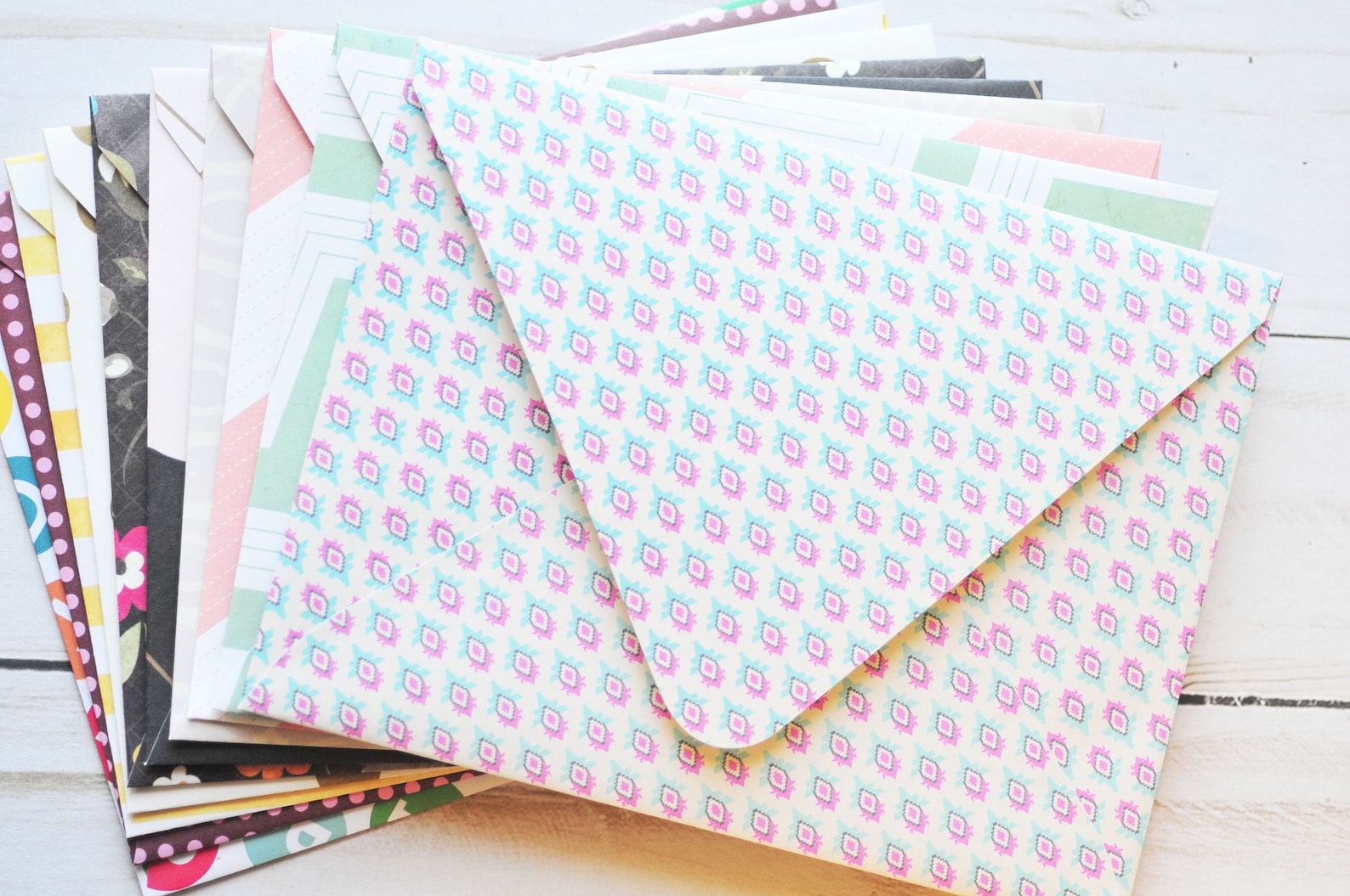 Assorted Envelopes // Set of 10 // Patterned Envelopes // - Etsy