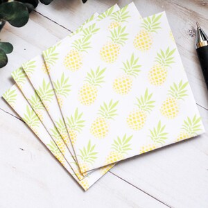 Pineapple Mini Cards // Blank Cards // Enclosure Cards // Gift - Etsy
