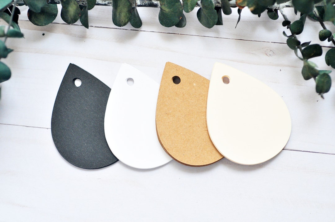 Tear Drop Tags – Set of 50 – Blank Gift Tags for Packaging, Favors ...