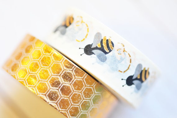 Honey Bee Washi Tape // 2 Rolls // 15 Mm // 10 Yards // - Etsy