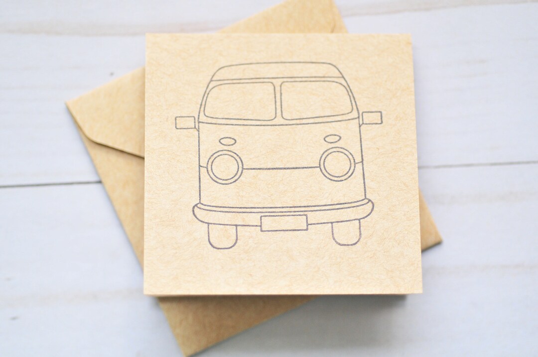 Vintage Bus Mini Cards // Kraft Cards // Travel Journal // Enclosure ...